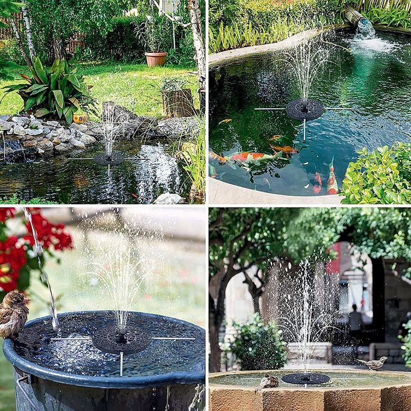 Solární fontána Garden, ozdoba, plovoucí, stříkací, 16 cm