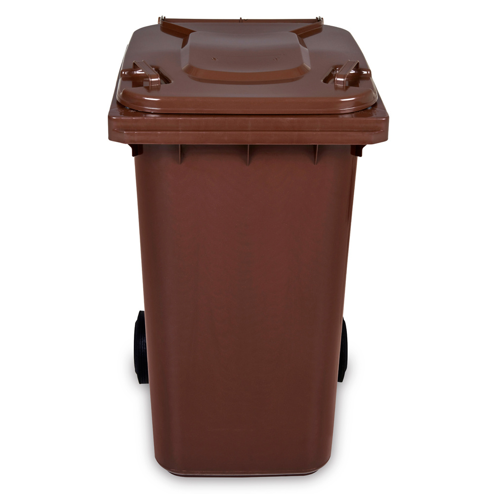 Popelnice BIO, na bioodpad hran. 120l PVC-hnědá